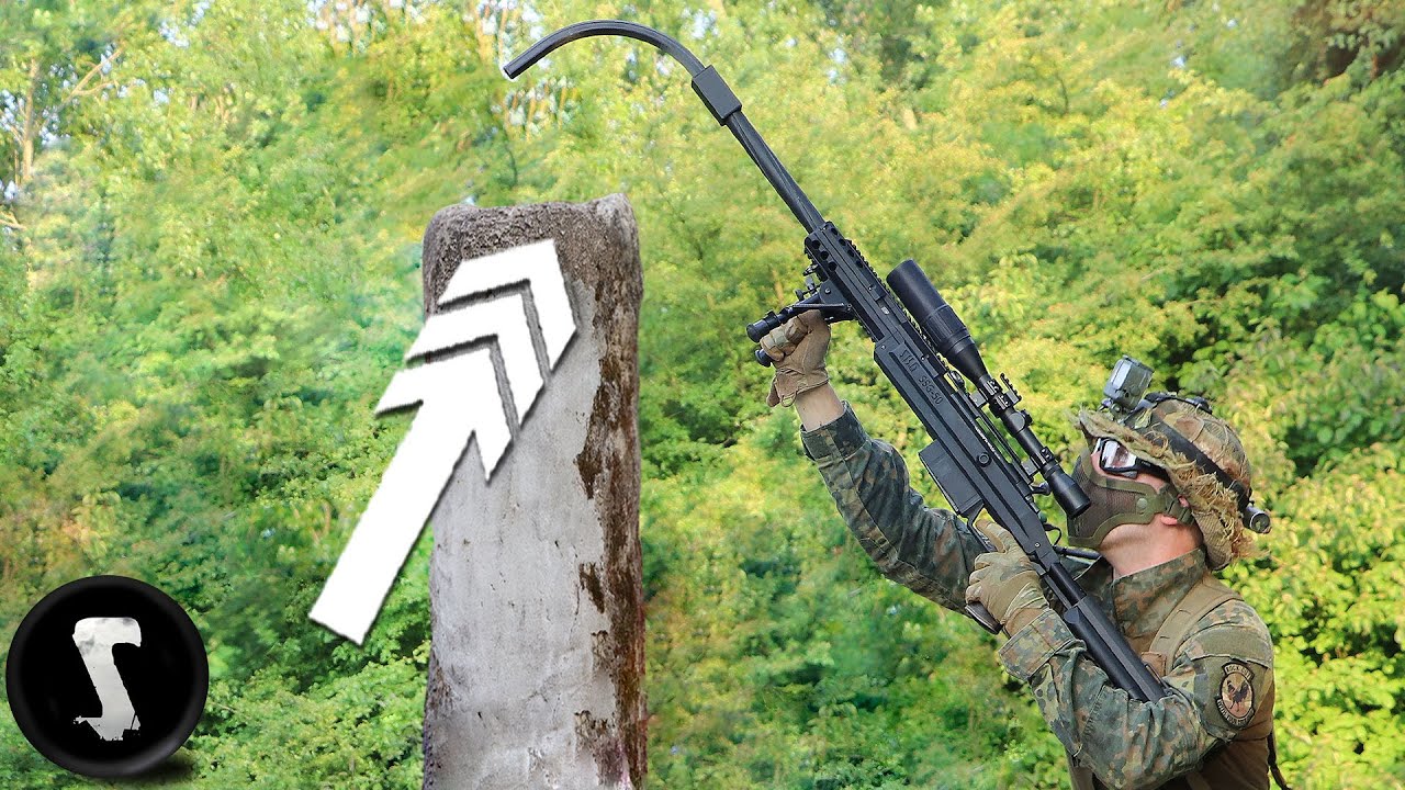 Is This Cheating? (Airsoft Cornershot - Curved Barrel) - YouTube