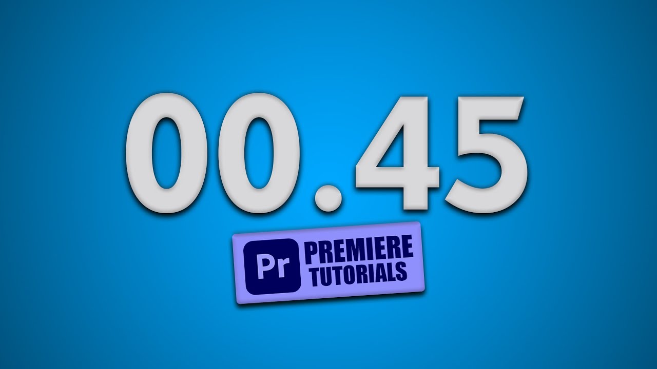 Countdown Timer in Premiere Pro l Tutorial l RisaduOMG - YouTube