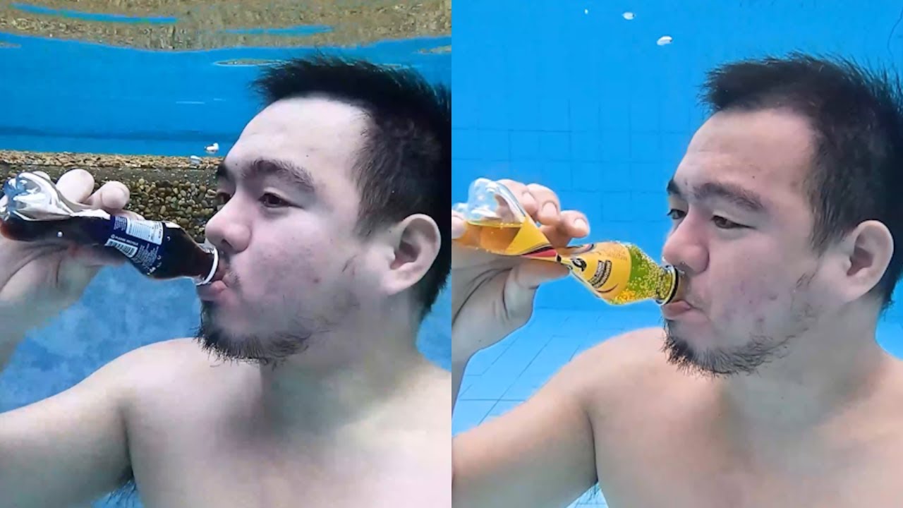 (UNCUT) RC Cola vs Cobra Drink & Burp Underwater - YouTube