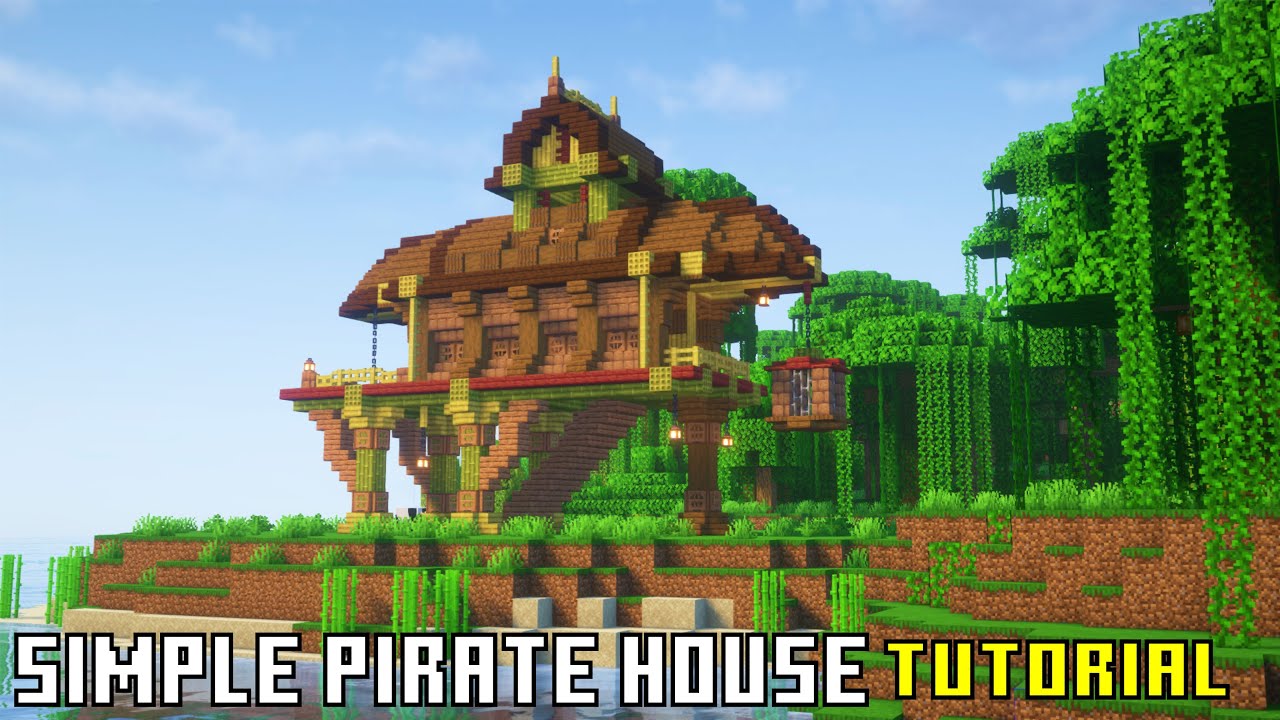 Minecraft: Simple Pirate House - Tutorial - YouTube