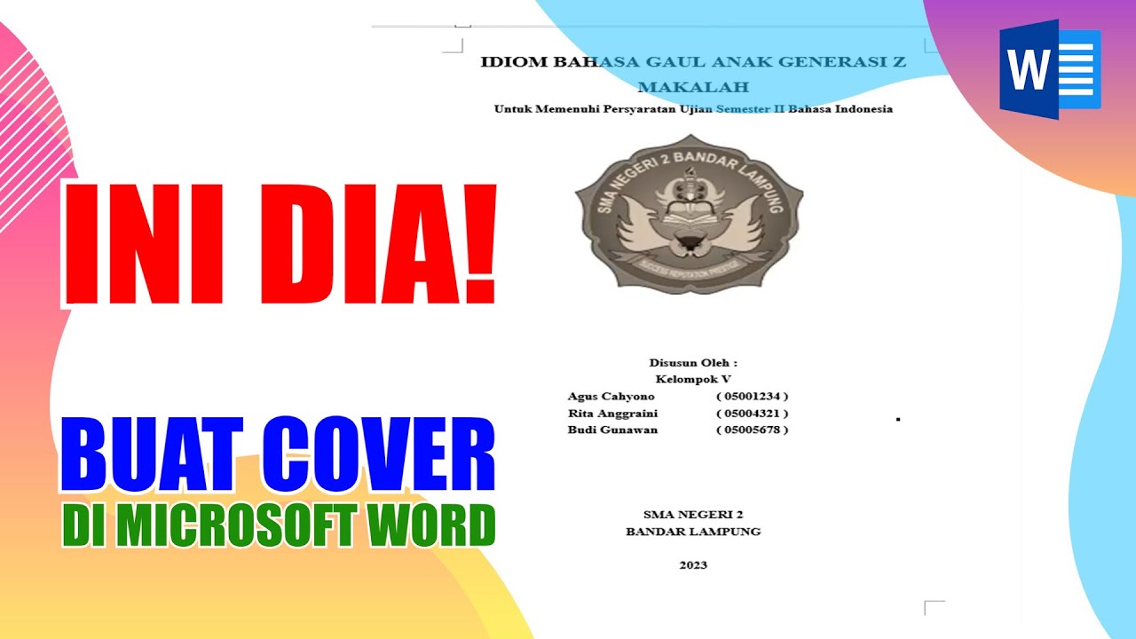 Lengkap Cara Membuat Cover di Microsoft Word yang Benar - YouTube