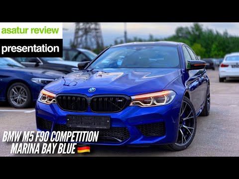 BMW M5 F90 Competition Marina Bay Blue 2019 - YouTube