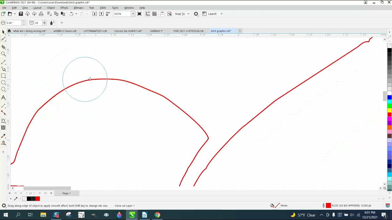 Corel Draw Tips & Tricks Cut line around a NON vector File - YouTube