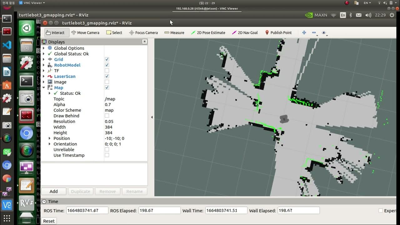 Turtlebot3 with Jetson nano doing gmapping slam - YouTube