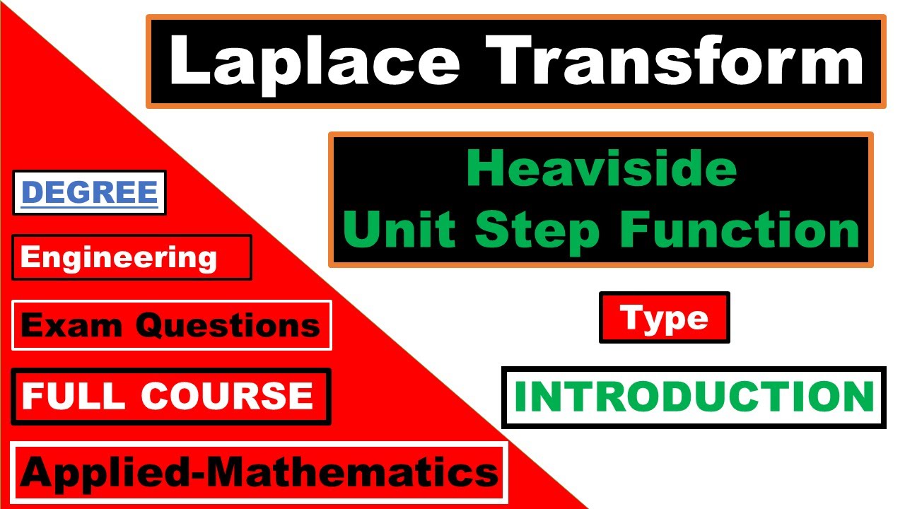 Laplace Transform- Heaviside's Unit step Function (Introduction) - YouTube