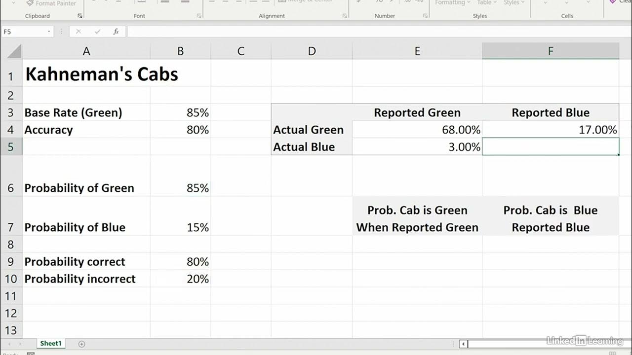 51 - Calculate Bayesian Probabilities in Excel - Learning Excel Data Analysis - YouTube
