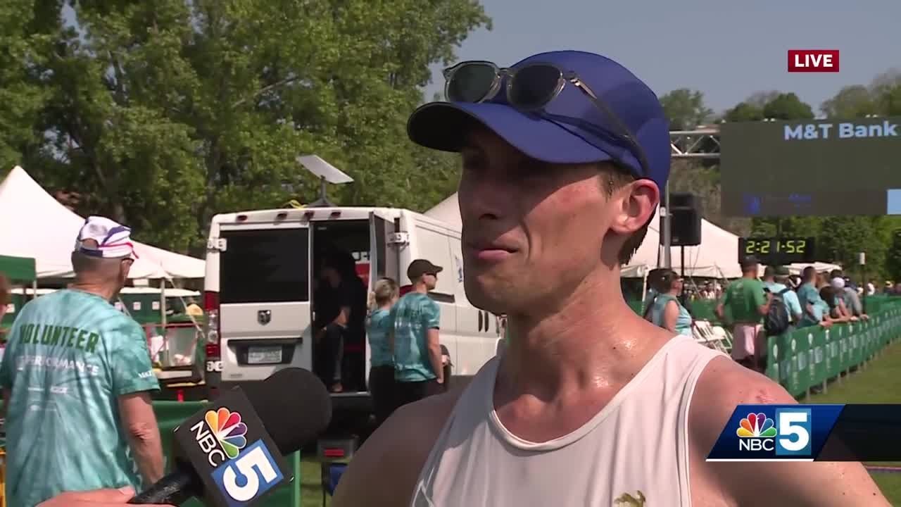 Interview with 2023 Vermont City Marathon winner Louis Serafini - YouTube