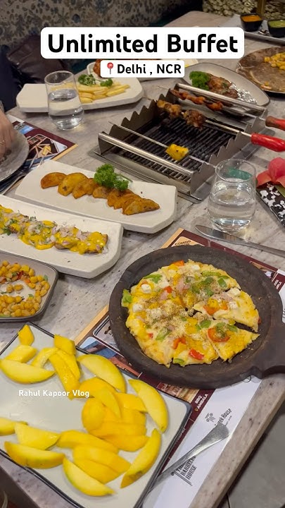 Unlimited Buffet In Delhi || Themis Barbecue House NSP Delhi || #unlimitedfood - YouTube