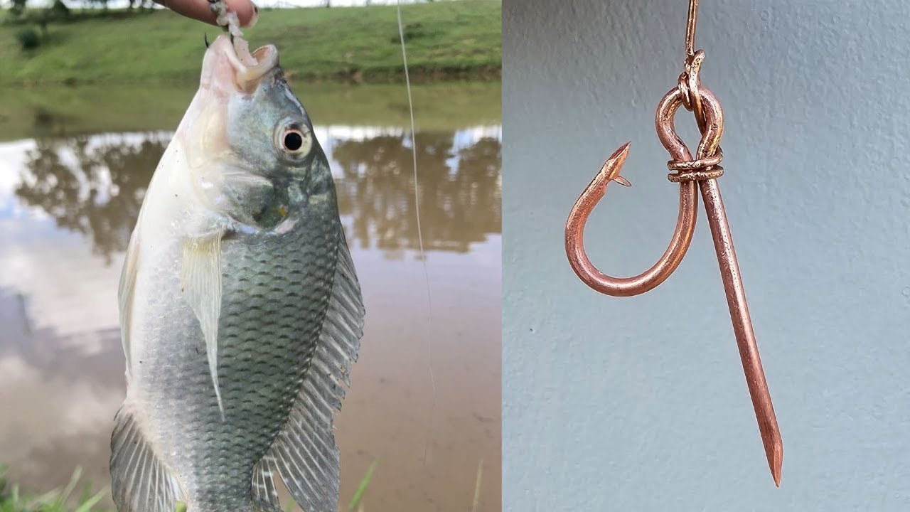 How To Make a Fishing Hook, Easy Hook Copper, Pina Kong - YouTube