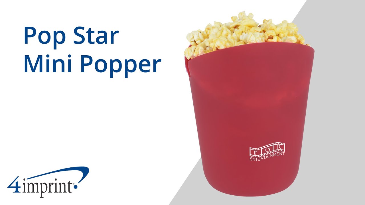 Pop Star Mini Popper - Custom Popcorn Popper by 4imprint Canada - YouTube