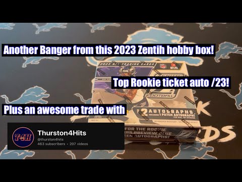 2023 Zenith Football Hobby box: Top Rookie Ticket auto /23! Plus a ...