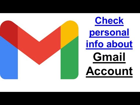 How To Check Personal Info About Gmail Account - YouTube