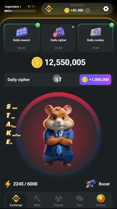 Daily Cipher Code 5 July Stake Hamsterkombat Hamsters Cipher Dailycode Youtube