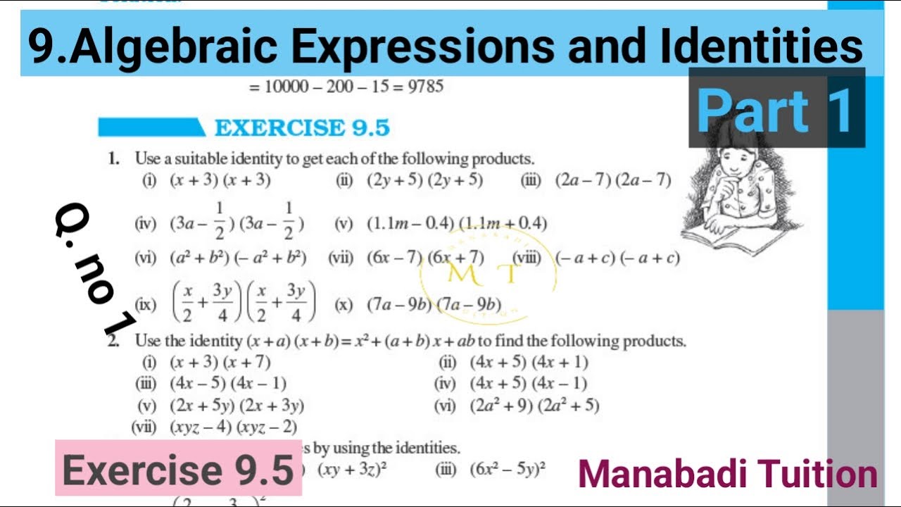 8th class maths| chapter 9|Algebraic Expressions and Identities ...