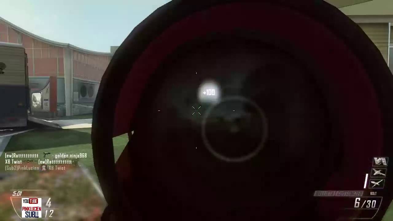 Triple headshot on a 1 bar connection BO2 - YouTube