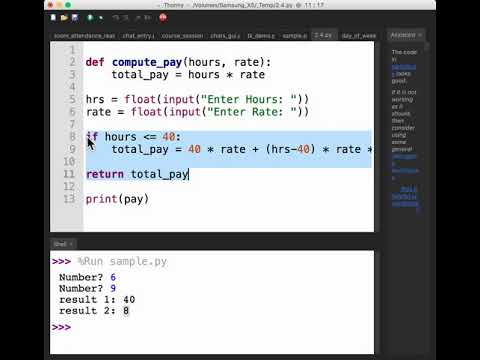 Quick Python Function Example - YouTube
