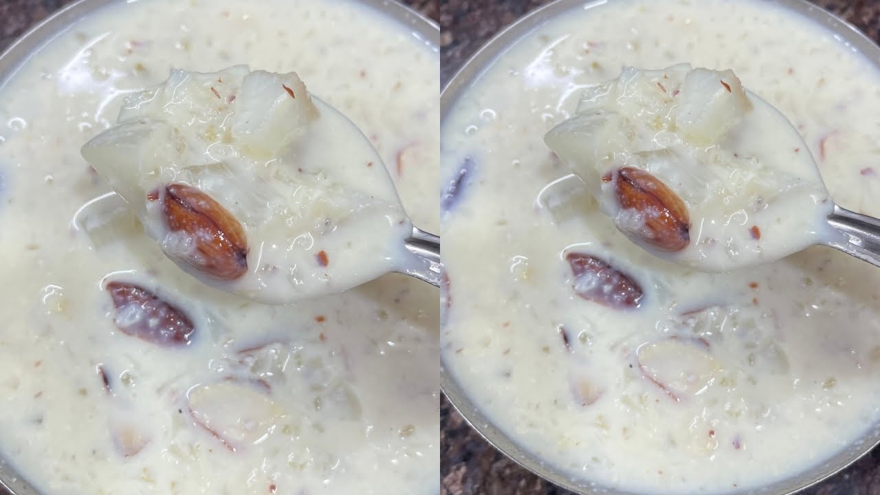 Ice apple kheer recipe-Tadgola kheer recipe-तड़गोला खीर बनाने की विधि ...