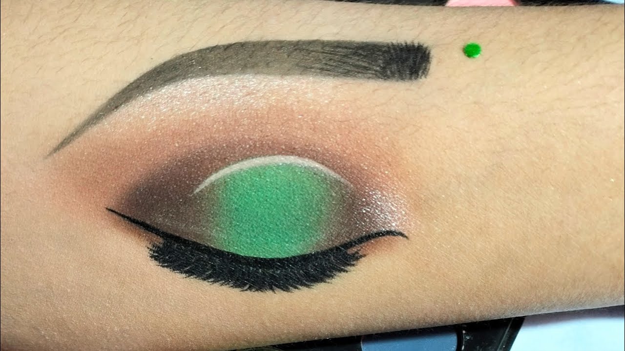 Green Eyeshadow Tutorial/How To Do Makeup#eyemakeup#eyeshadow#eyes# ...