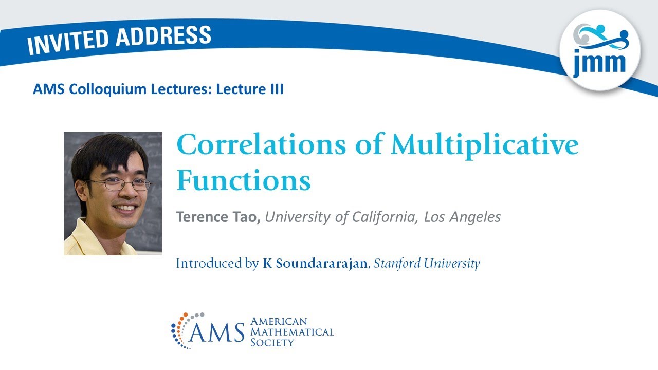 Terence Tao "Correlations of Multiplicative Functions" - YouTube