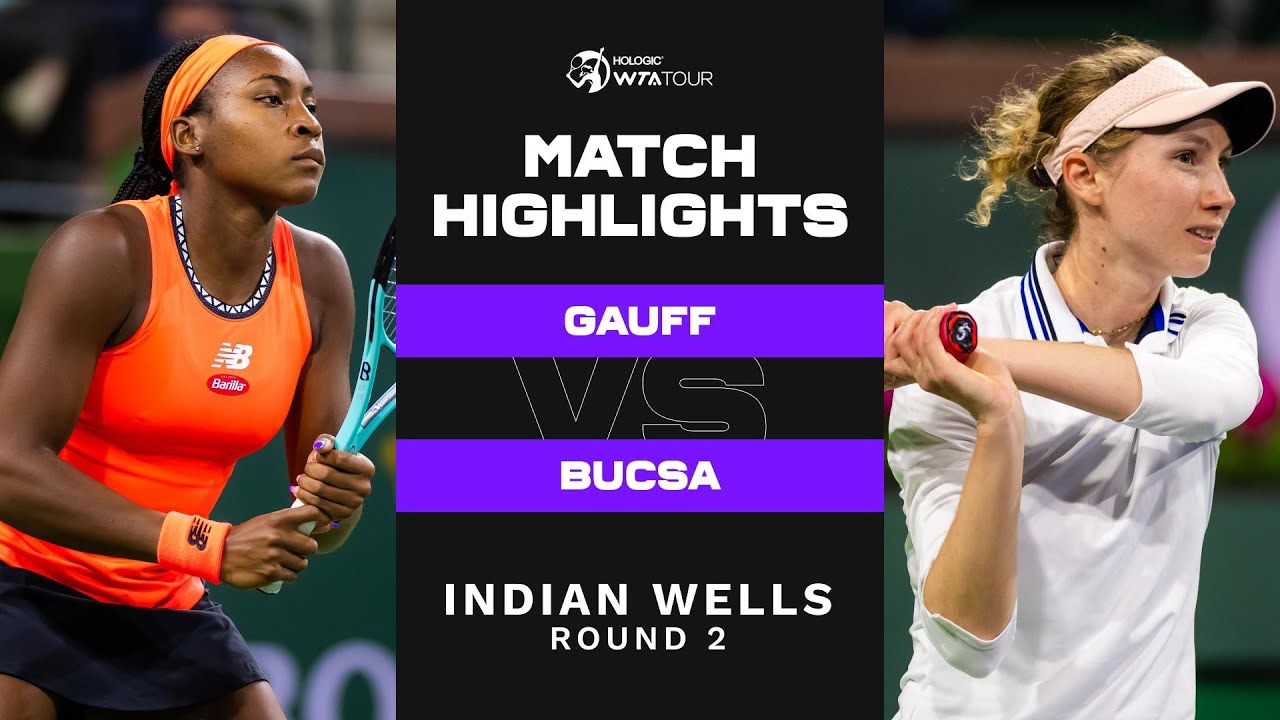 Coco Gauff vs. Cristina Bucsa | 2023 Indian Wells Round 2 | WTA Match Highlights - YouTube