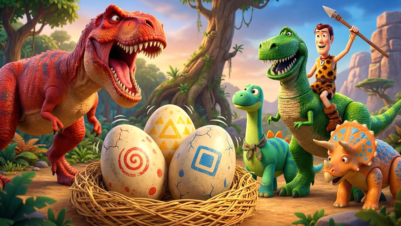 ⭐ TOY STORY: Brave Rex Defends His Egg Against the Evil Tyrant - YouTube