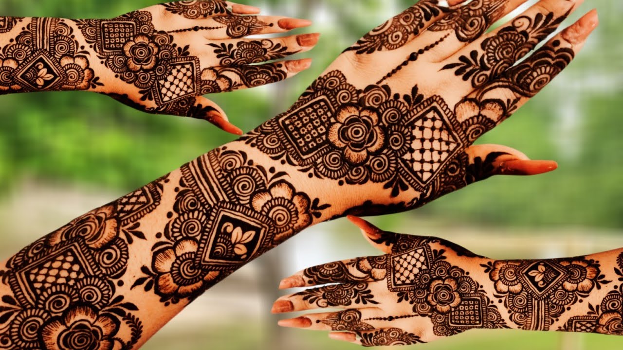 Beautiful & Simple Bail henna designs/Back Hand Stylish Henna Design ...