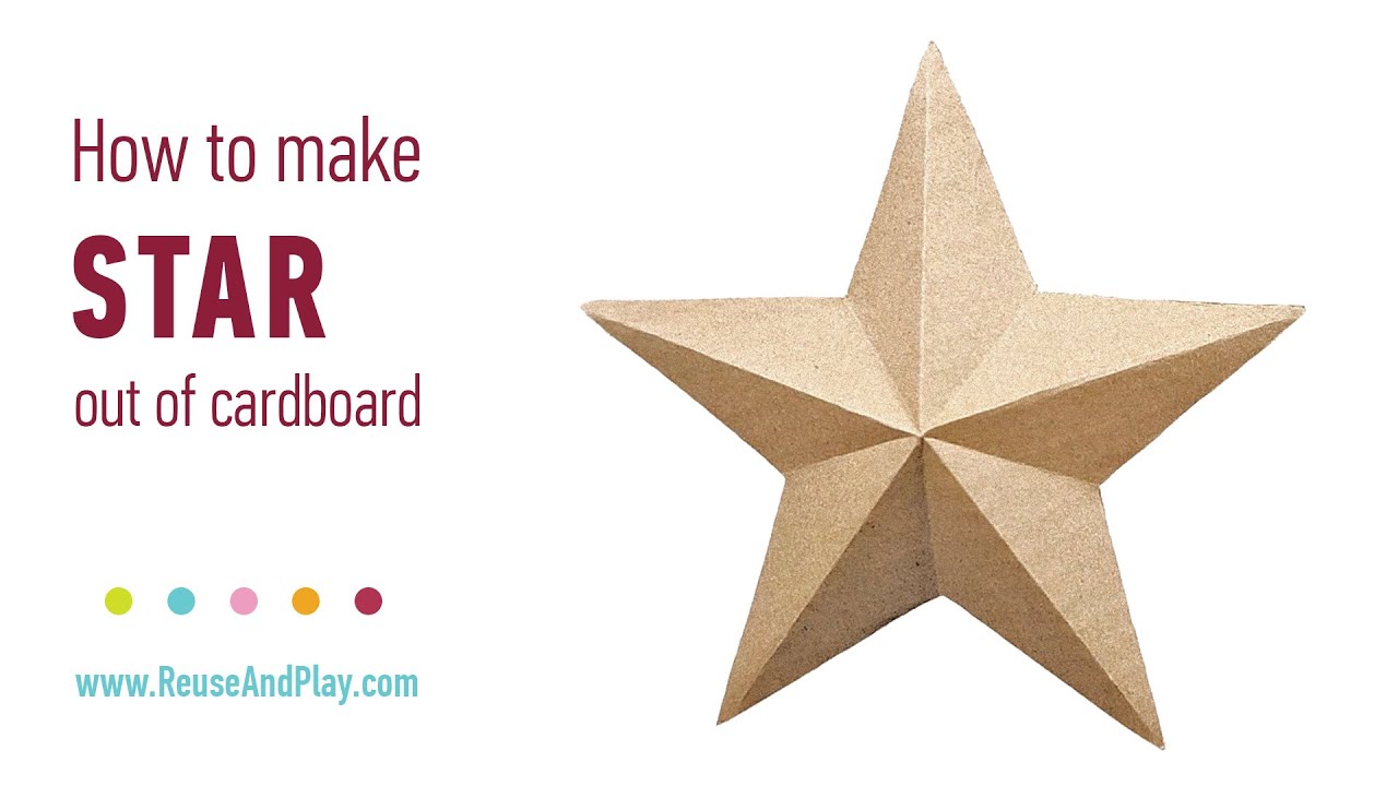 The EASIEST Way to Create a 3D Star with Cardboard for Christmas - YouTube