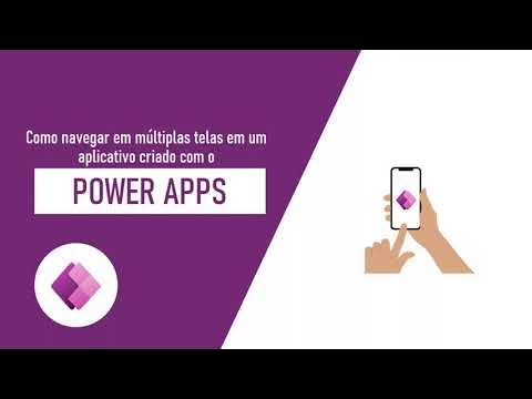 Como criar um aplicativo no Power Apps e navegar entre telas - YouTube