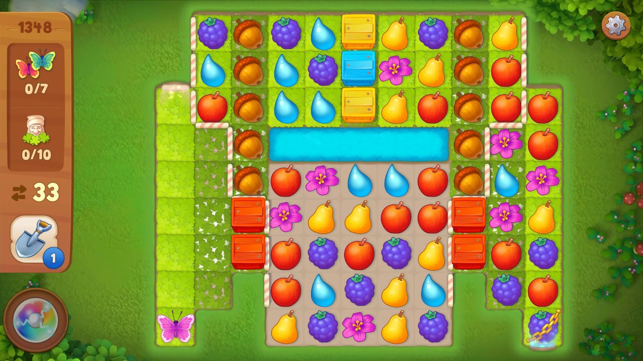 Gardenscapes level 1348 - YouTube