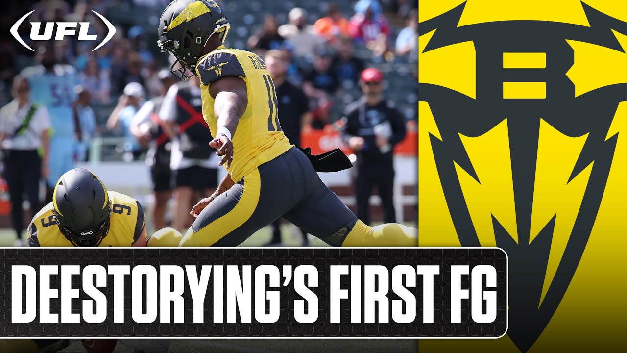 Deestroying makes his FIRST field goal in the UFL | United Football ...