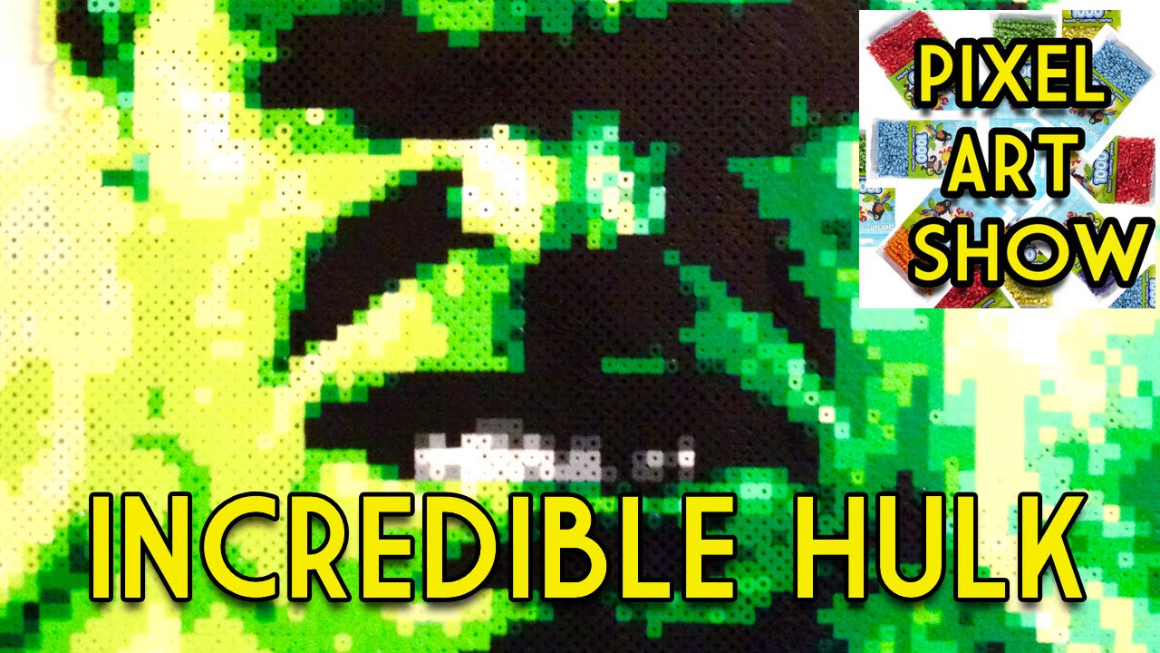 Perler Bead Incredible HULK - Pixel Art Show - YouTube
