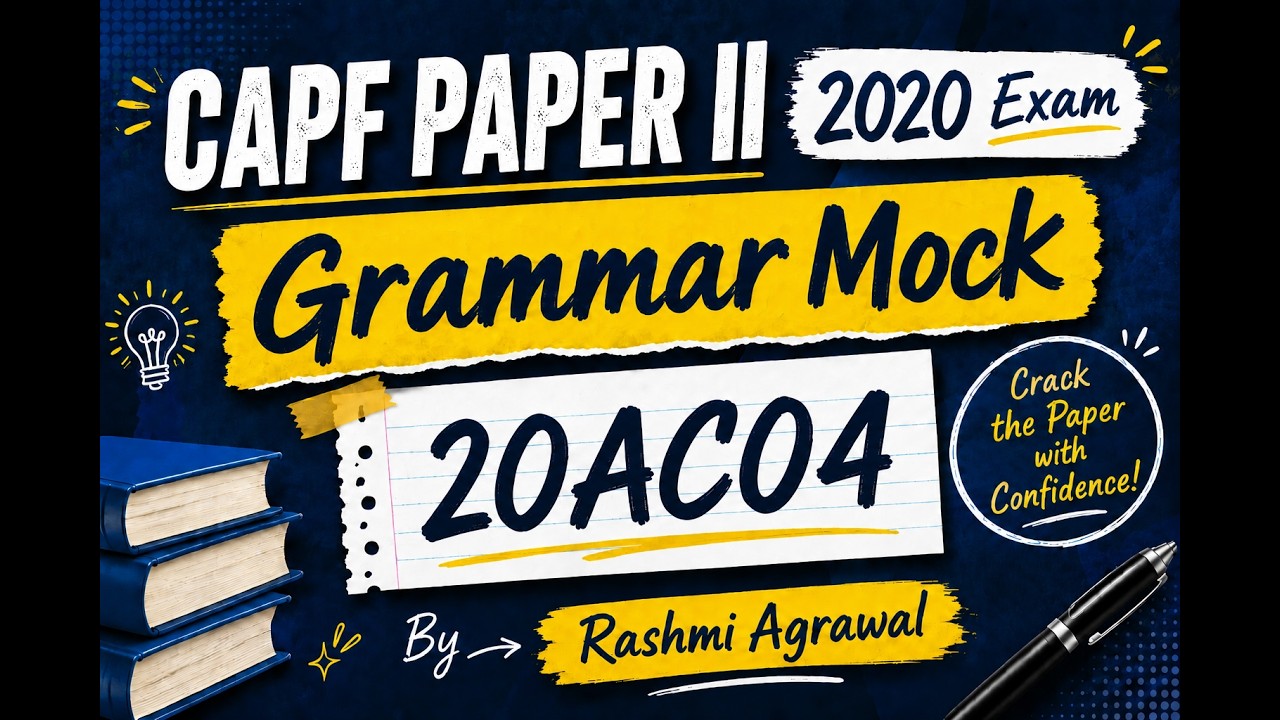 20AC04 Grammar Online Test Paper CAPF Paper II YouTube 20ac04-grammar-online-test-paper-capf-paper-ii-youtube