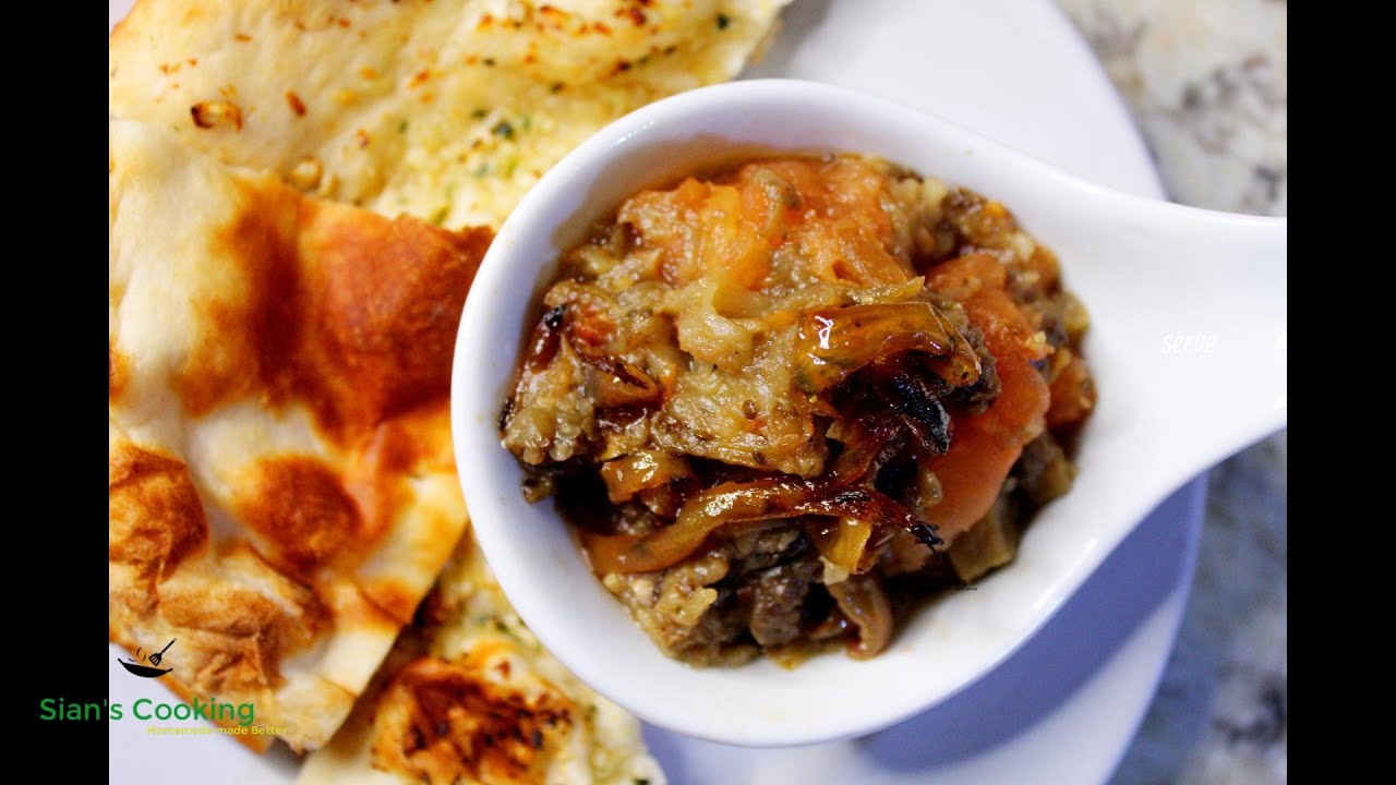 Baigan Choka Recipe (Roasted Eggplant Dip) - YouTube
