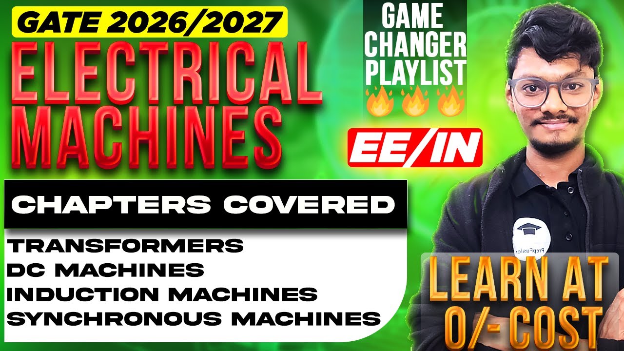 🔥Electrical Machines FREE Course Launch || Anish Saha || PrepFusion ...