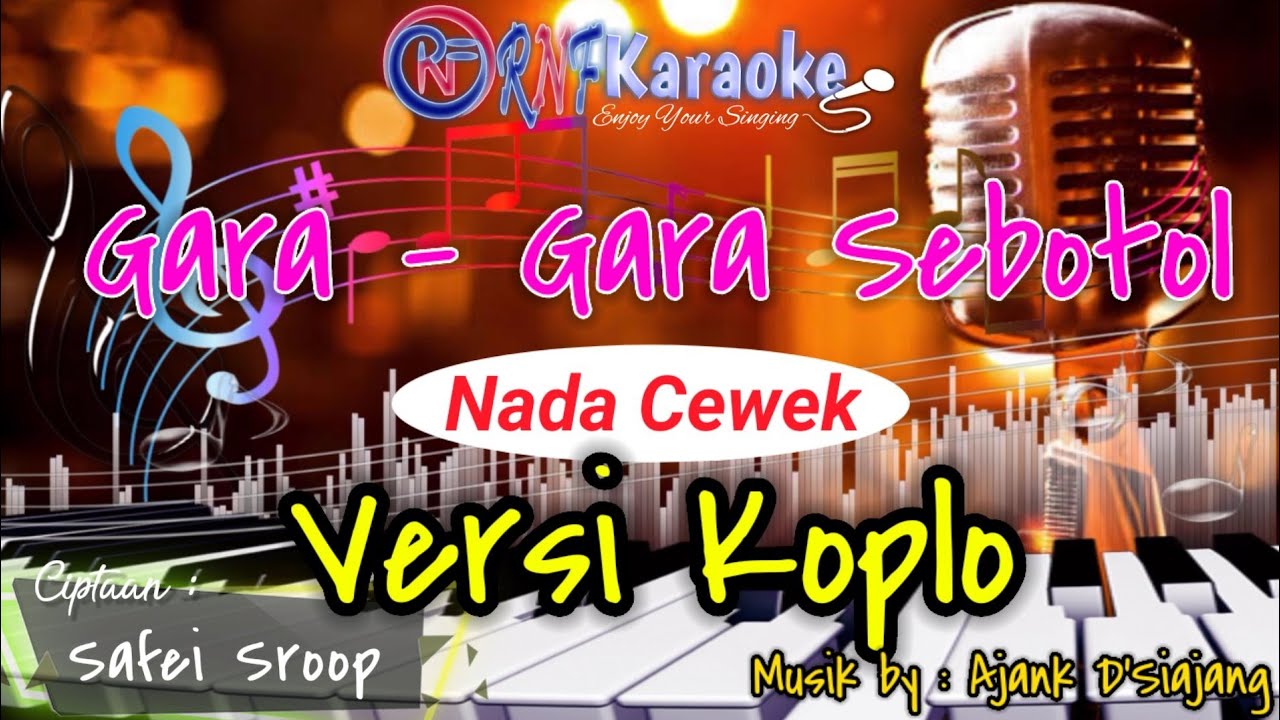 GARA GARA SEBOTOL MINUMAN || NADA CEWEK || KARAOKE DANGDUT KOPLO ...