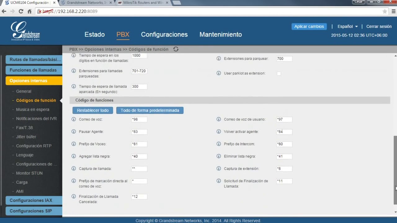 3 Grandstream IP PBX serie UCM, Configurar Plan de Marcación y códigos ...