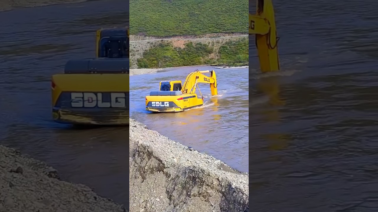 JCB fishing on pond #crane #dozer #jcb #machine #excavator #live # ...