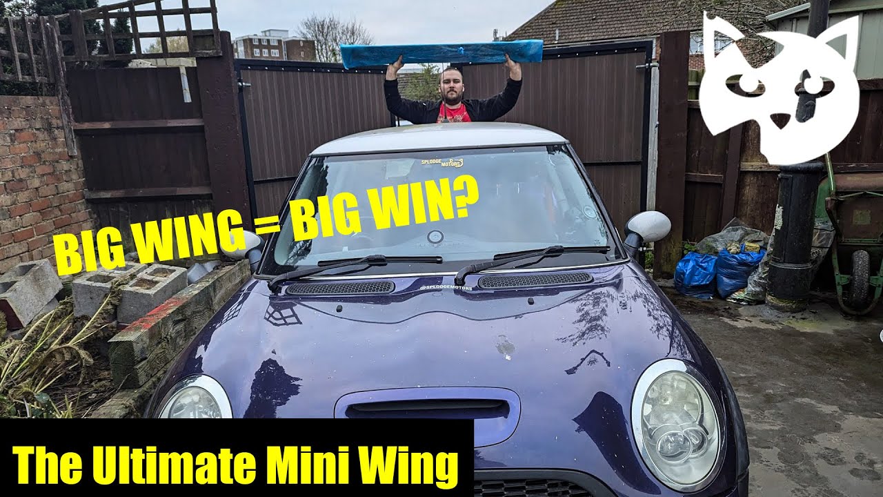 Fitting Massive MGC Wing to the R53 Mini Cooper S - YouTube