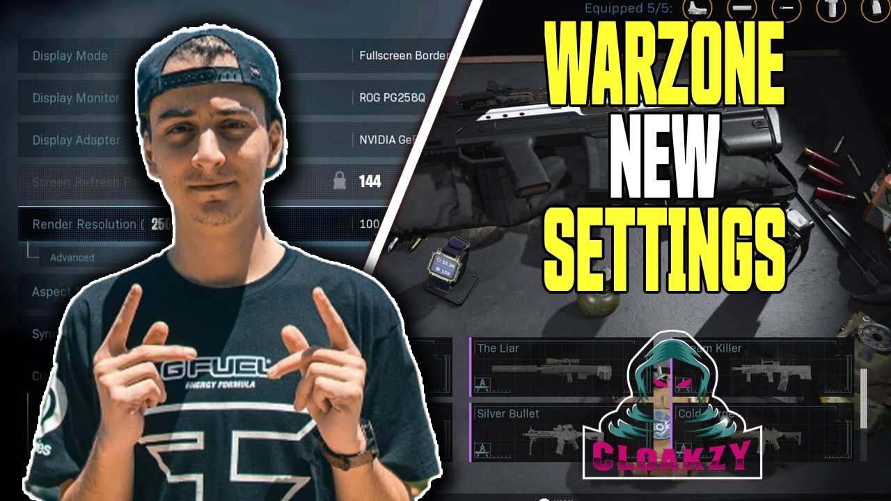 Cloakzy Warzone Settings Keybinds and Setup New Update 2021 - YouTube
