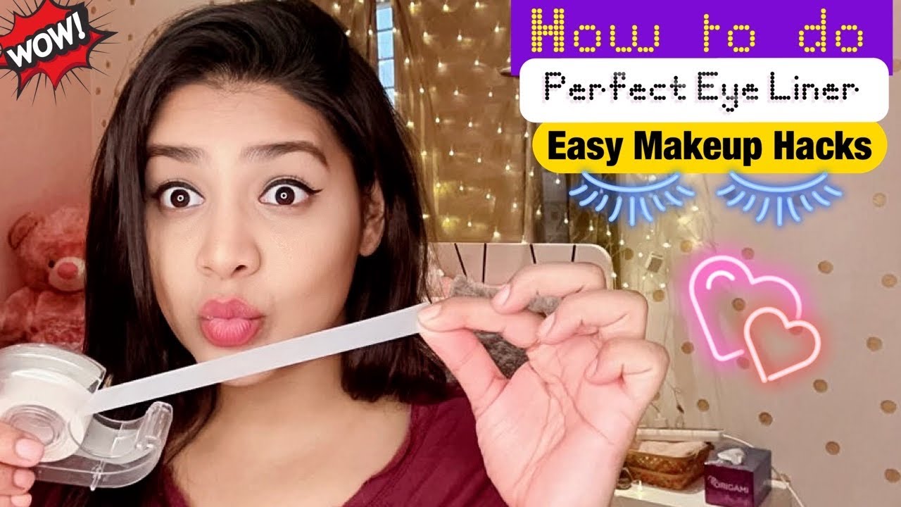 How to Do Perfect Eye Liner - Easy Amazing Trick | Makeup Tutorial ...