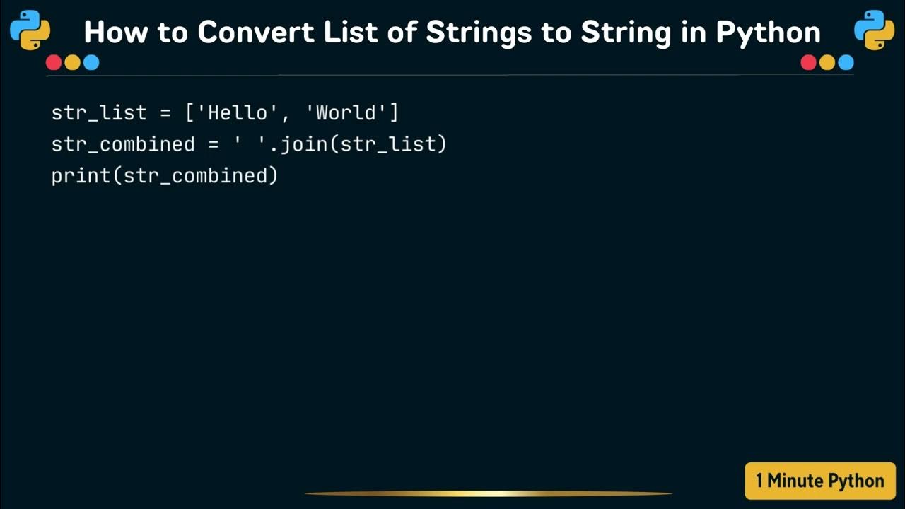 How To Convert List Of Strings To String In Python YouTube how-to-convert-list-of-strings-to-string-in-python-youtube