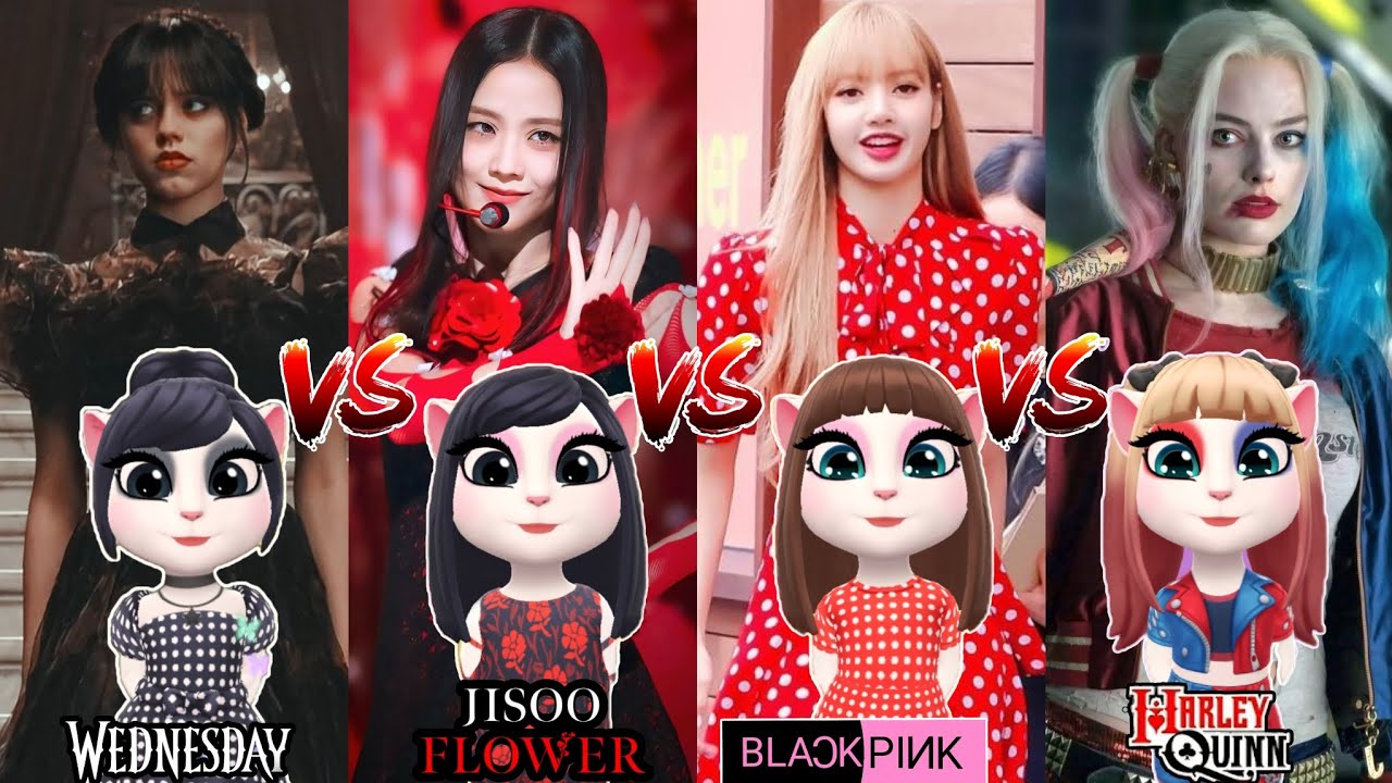My Talking Angela 2 - Cosplay 😍 Wednesday Addams Vs Jisoo Flower Vs ...