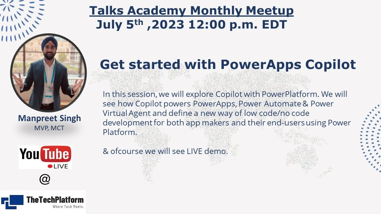 Get started with PowerApps Copilot - Manpreet Singh - YouTube