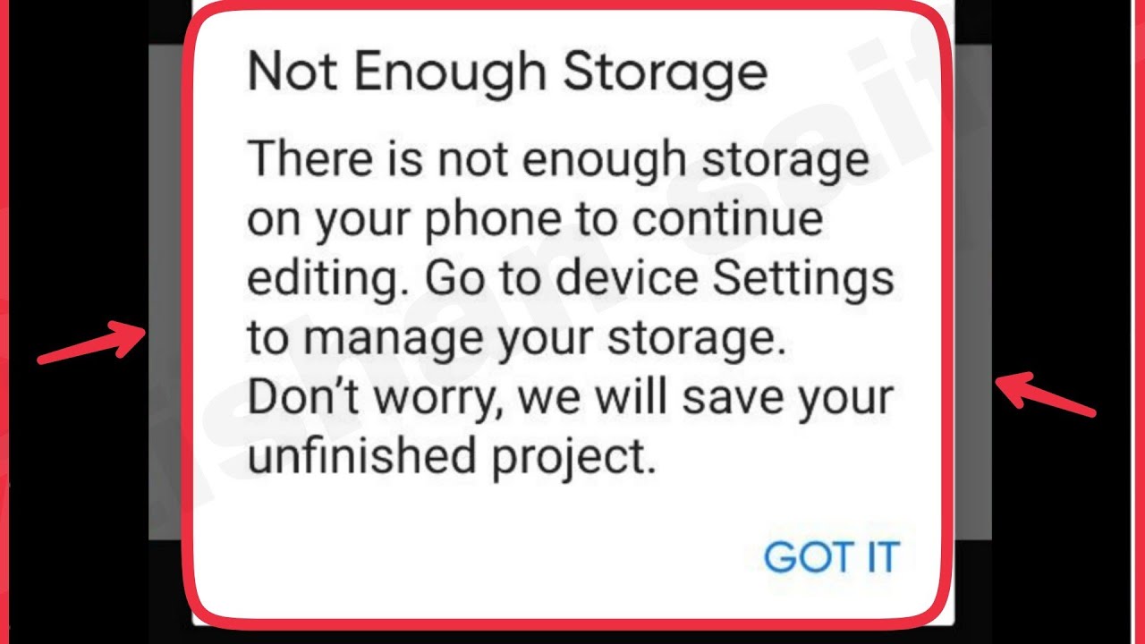 PicsArt Not Enough Storage Fix There is not enough storage on your ...