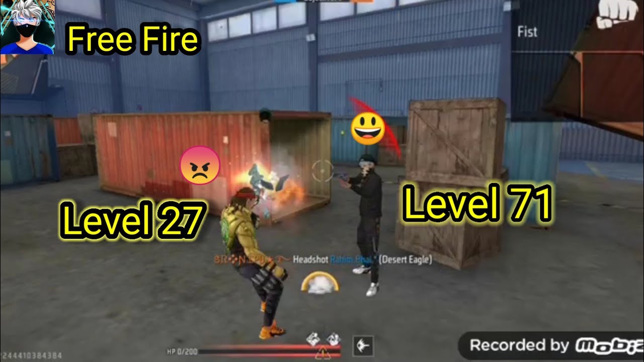 part-1 Free Fire || 71 level Vs 27 level || Free Fire || new video 2022 ...