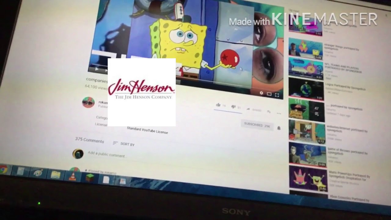 Jim Henson logos portrayed by spongebob - YouTube
