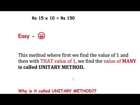 UNITARY METHOD | Math Cl 5 | Easy Solution | Money | Application in ...