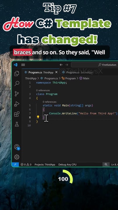How C# Template has changed! Tip #7 - YouTube
