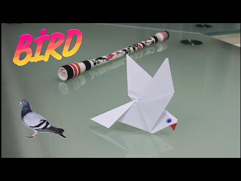 How To Make a Paper BİRD 🐦🐦🐦 Kağıttan KUŞ Yapımı Kolay ... #keşfet#origami#amazing #funny #diy #bird