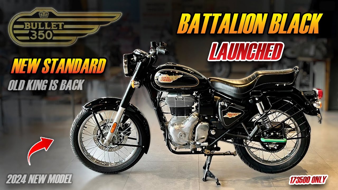New Model 2024 Bullet 350 Standard Battalion Black Launched with Same ...